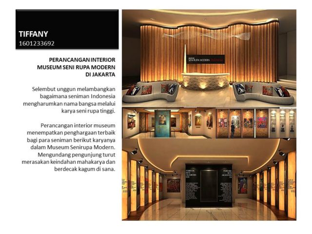 PERANCANGAN INTERIOR MUSEUM SENI RUPA MODERN DI JAKARTA – Interior