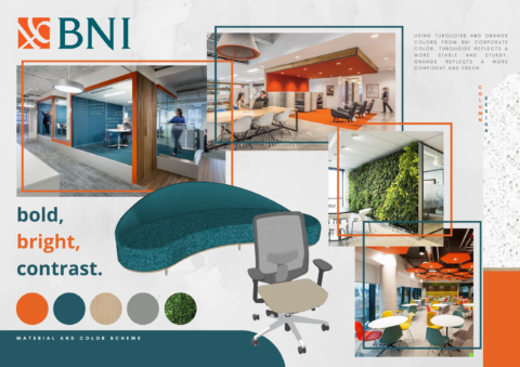 ID 3 Office Design: BNI Office – Bold, Bright, Contrast. – Interior